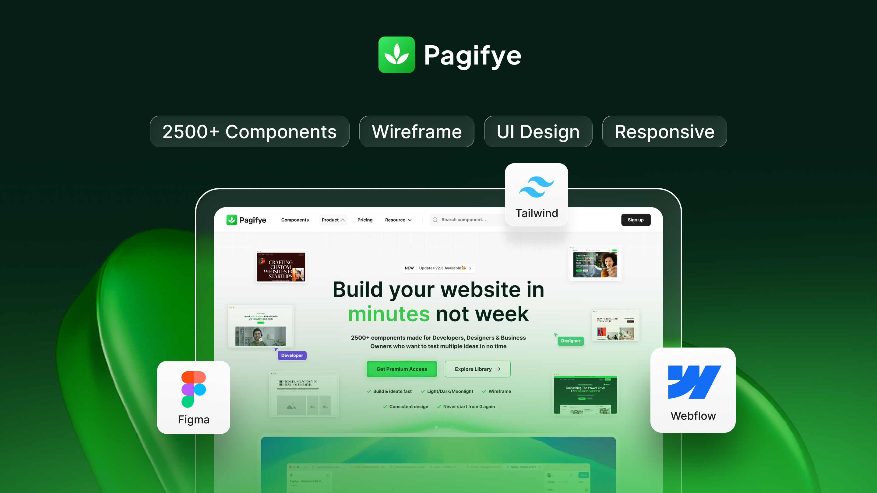 Pagifye | The Ultimate UI Component Library for Designers & Developers